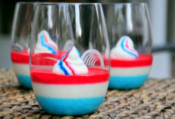 Red, White and Blue Panna Cotta - Baking Bites